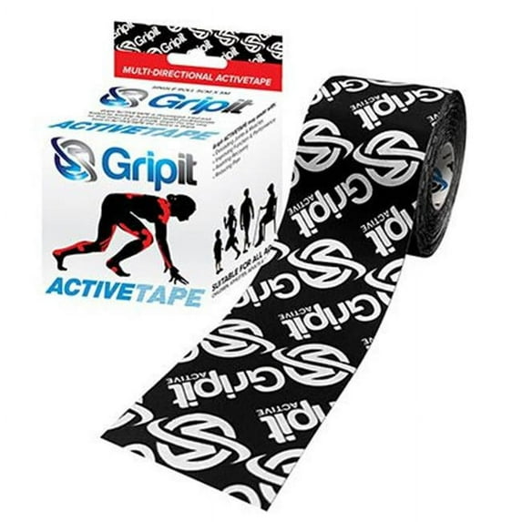 Gripit ACTIVETAPE, 2" x 5.5 yds, Black with logo - Walmart.com