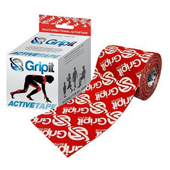 Gripit ACTIVETAPE, 3" x 5.5 yds, Red with logo - Walmart.com