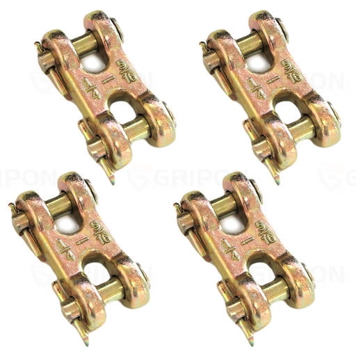 Gripon (Pack of 4) 5/16 Inch Safety Chain Repair Link Twin Clevis ...
