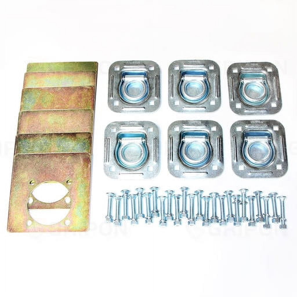 Gripon (Pack of 6) - Recessed Tie Down Anchor with Backer Plate and ...