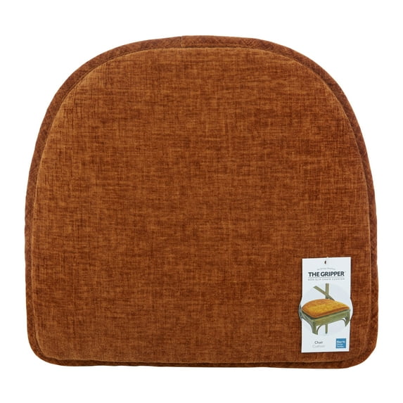 Gripper Non Slip 15" x 16" Bowler Rust Chair Cushion - Walmart.com