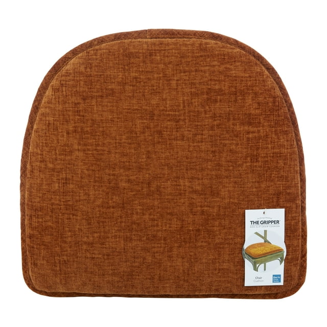 Gripper Non Slip 15" x 16" Bowler Rust Chair Cushion - Walmart.com