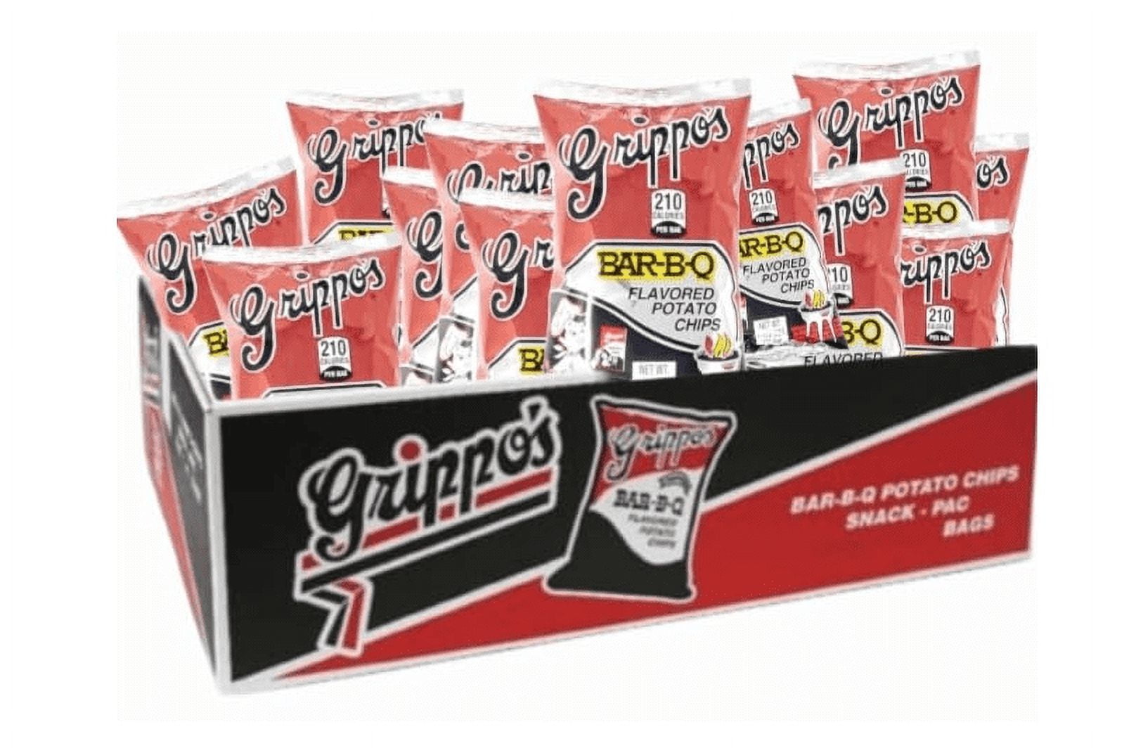 Grippo's BBQ Potato Chips 12-Pack, 1.5 Ounce Individual Bags, Includes ...