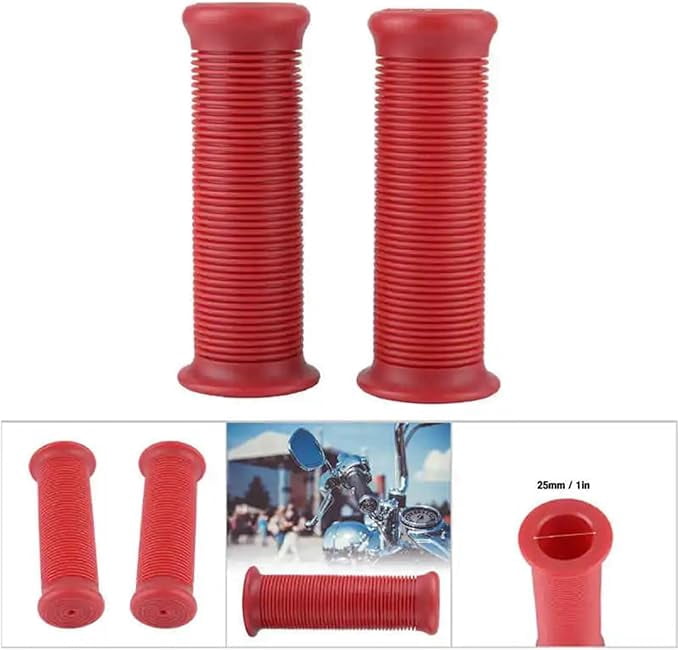Grips Universal 25mm/28mm Motorcycle Handle Grip Non Slip Rubber ...