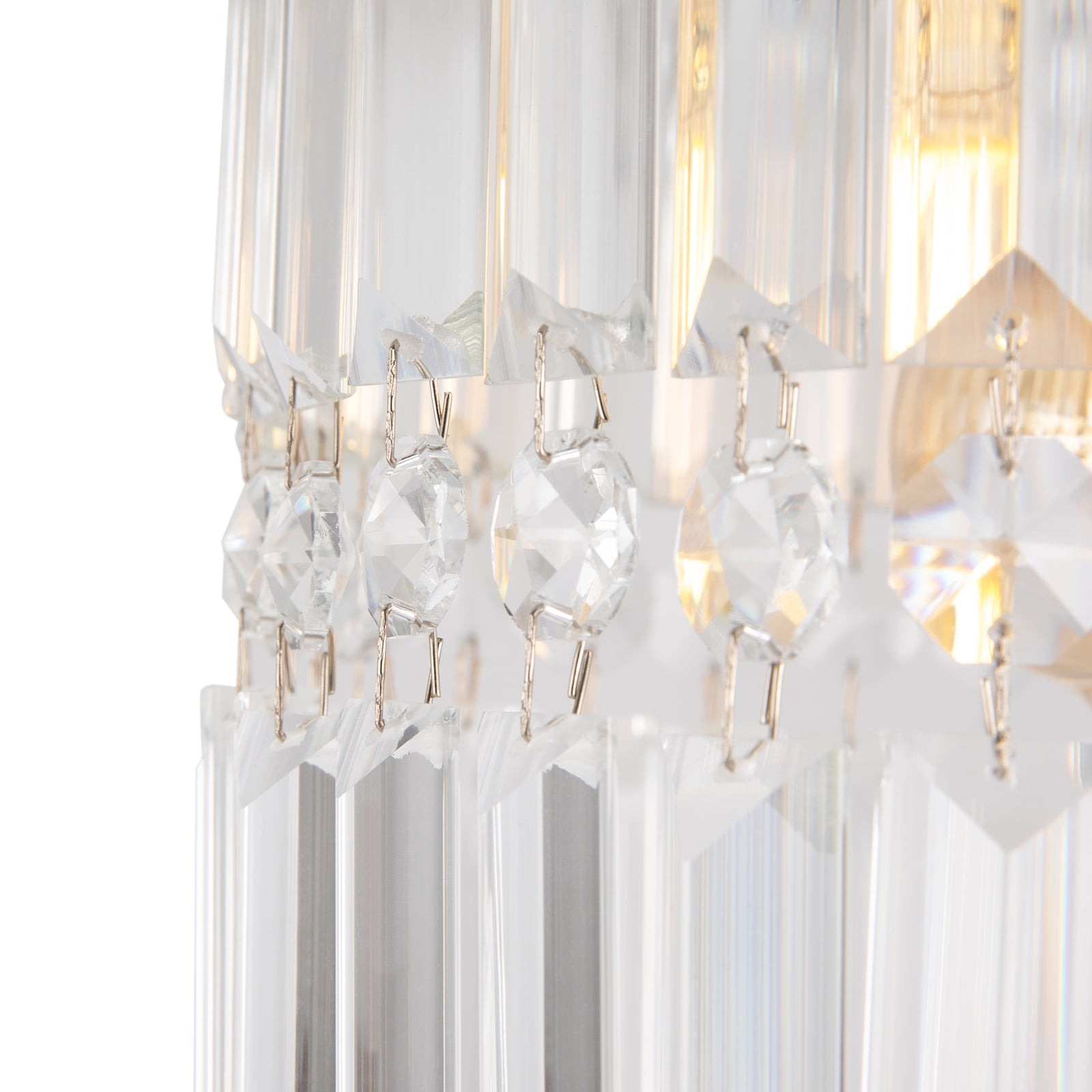 Griptix Ceiling light with crystal and electroplated metal, dimmable ...