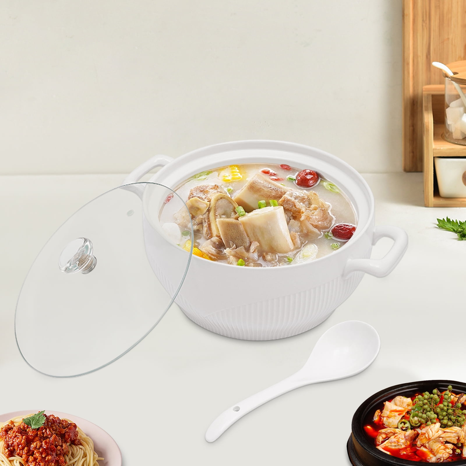 Griptix Kitchen Ceramic Soup Tureen Serving Soup Porcelain Tureen w ...