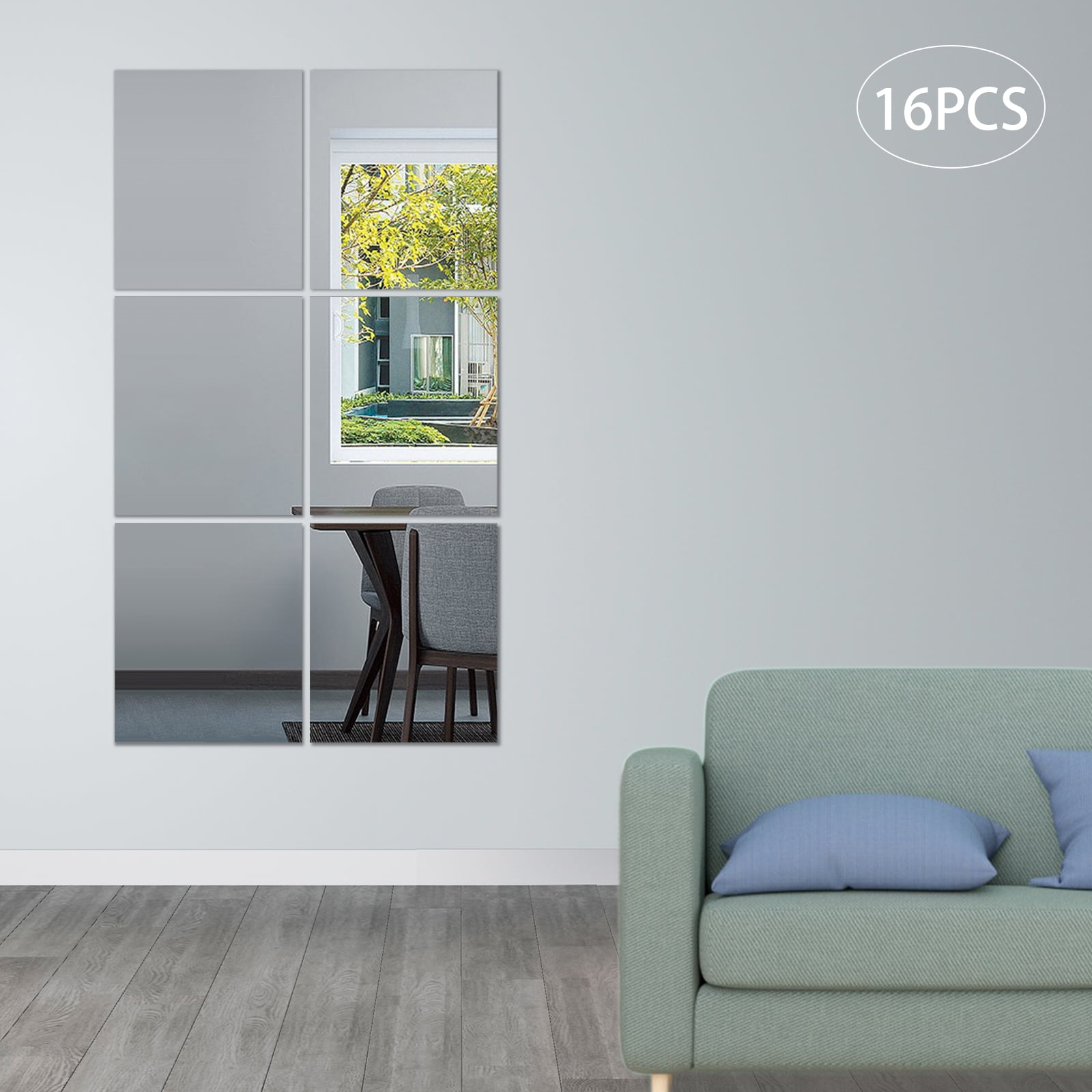 Griptix Modern Large Gold Mirror Set – Flexible, Shatterproof Acrylic ...