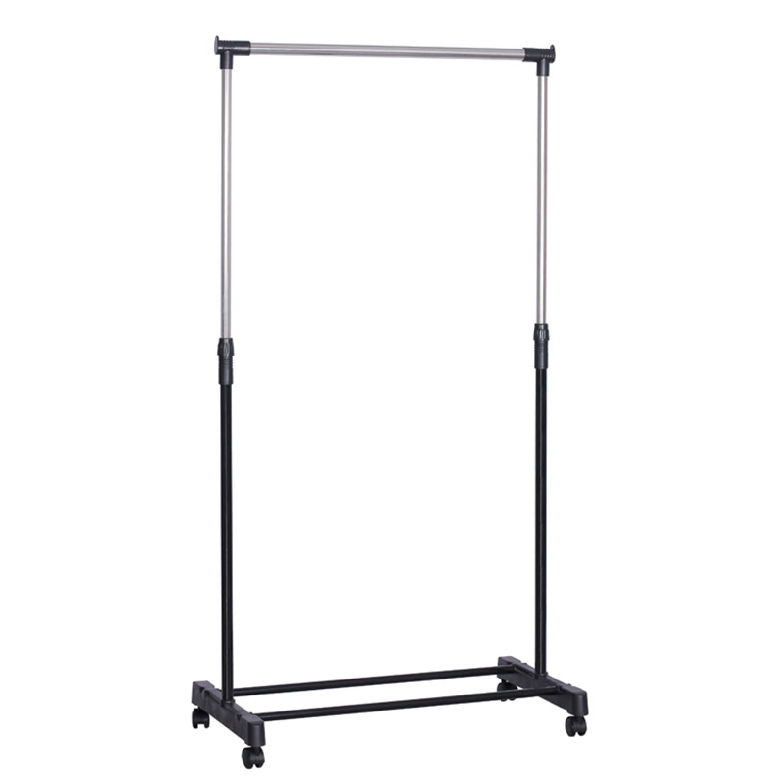 Griptix Rolling Garment Rack Single Hanging Heavy Duty Clothes Storage ...