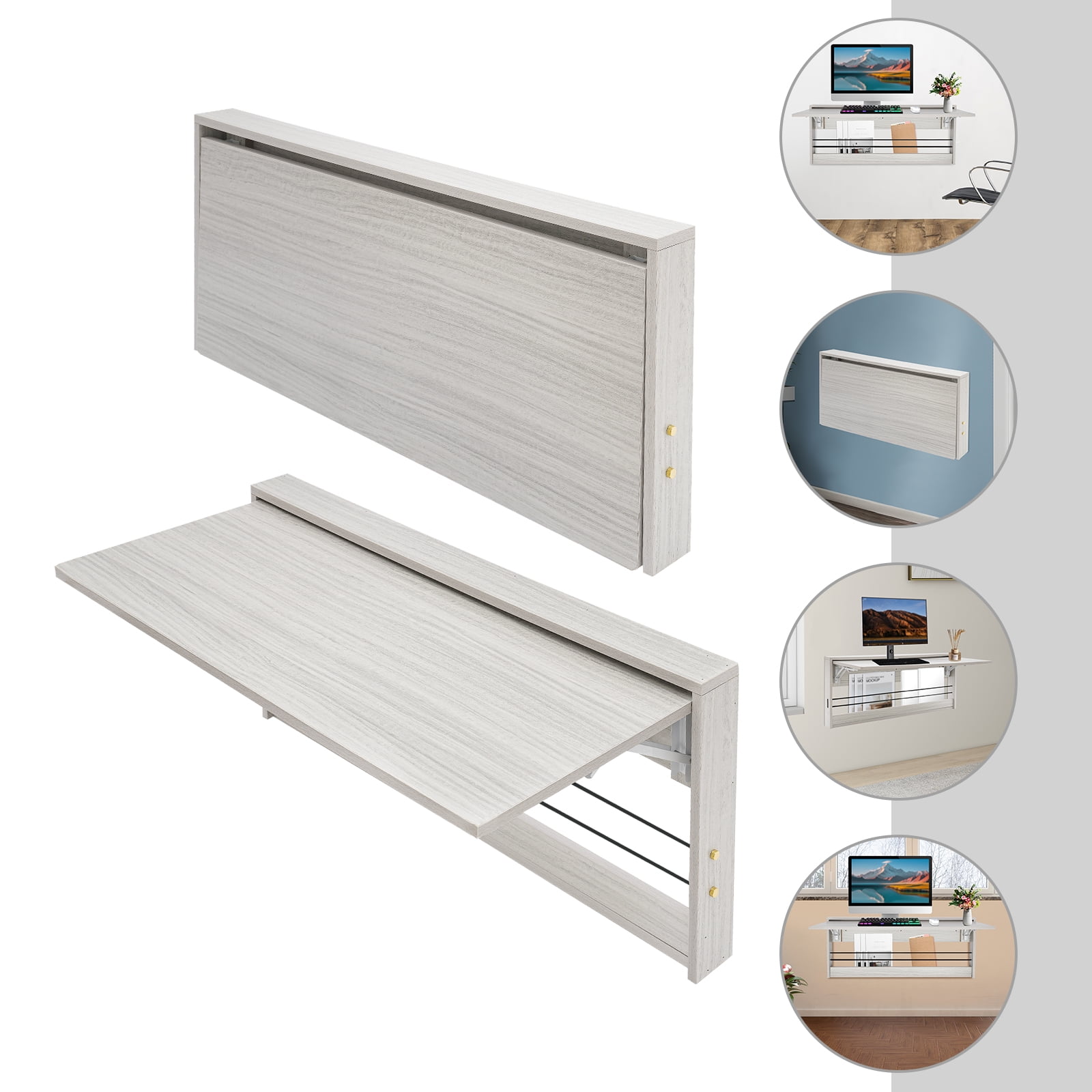 Griptix Wall Mounted Folding Table Fold Down Study Writing Desk Kitchen ...