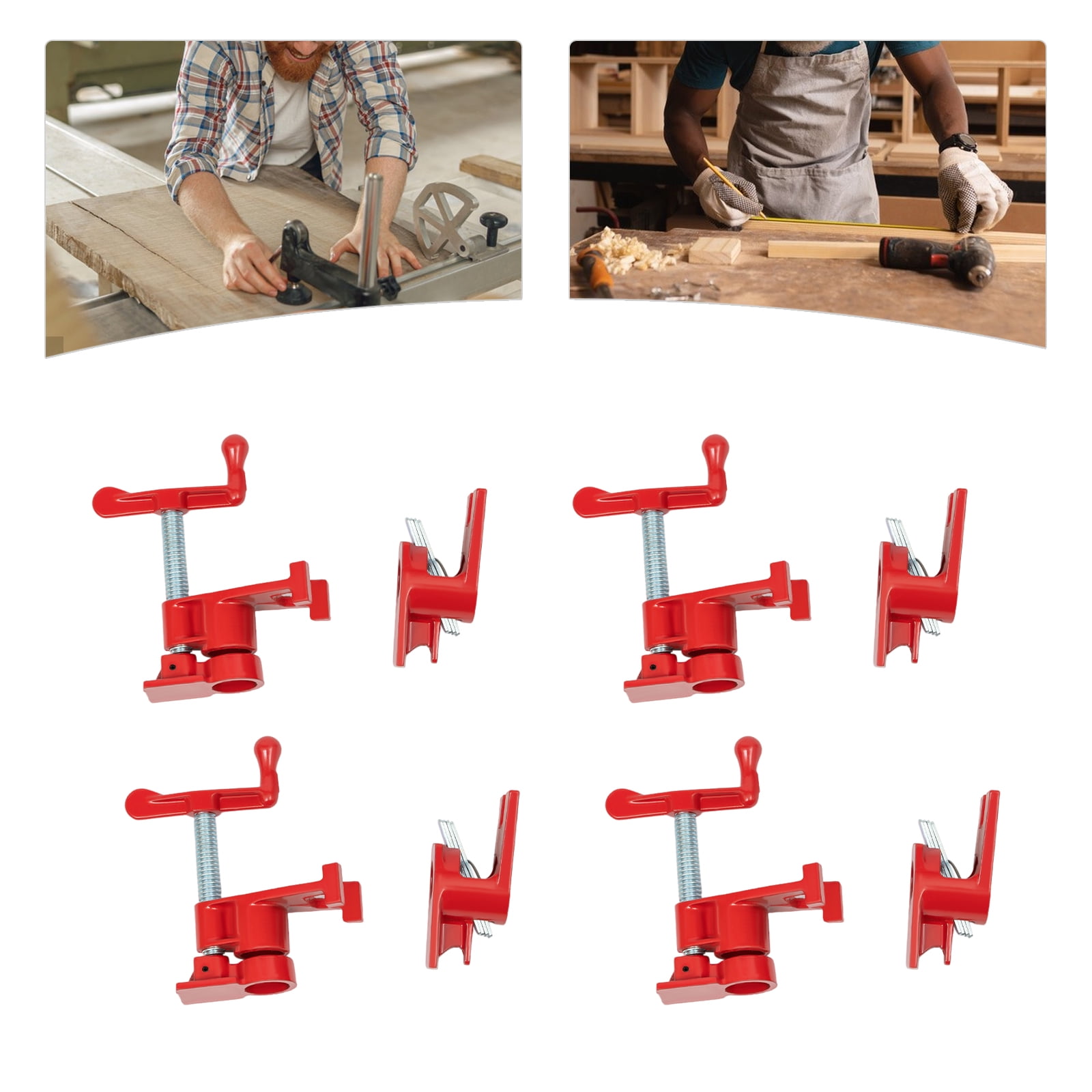 Griptix Wood Clamps Set – Heavy-Duty Cast Iron Pipe Clamps for ...