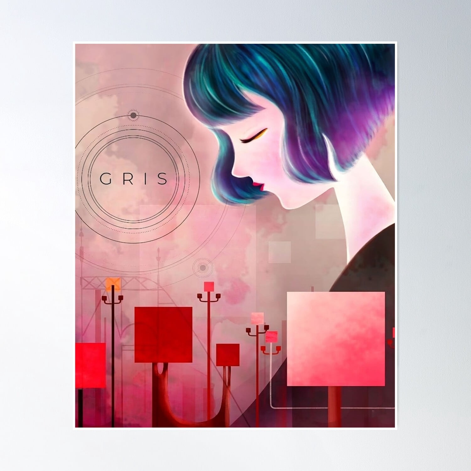 Gris Video Game Poster Wall Art, Modern Wall Decor, 8x12 UNFRAMED ...