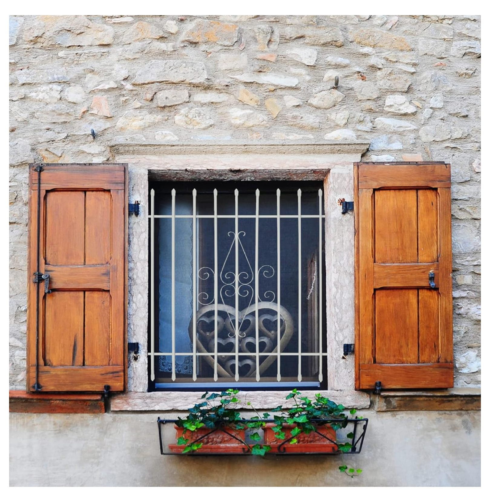 Grisham Spear Point Heavy-Duty Window Bars (White, 42"X42") Window ...