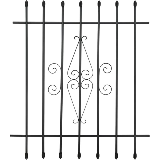 Grisham Spear Point Window Bar Guard, Security Bars, 36x42, Black ...