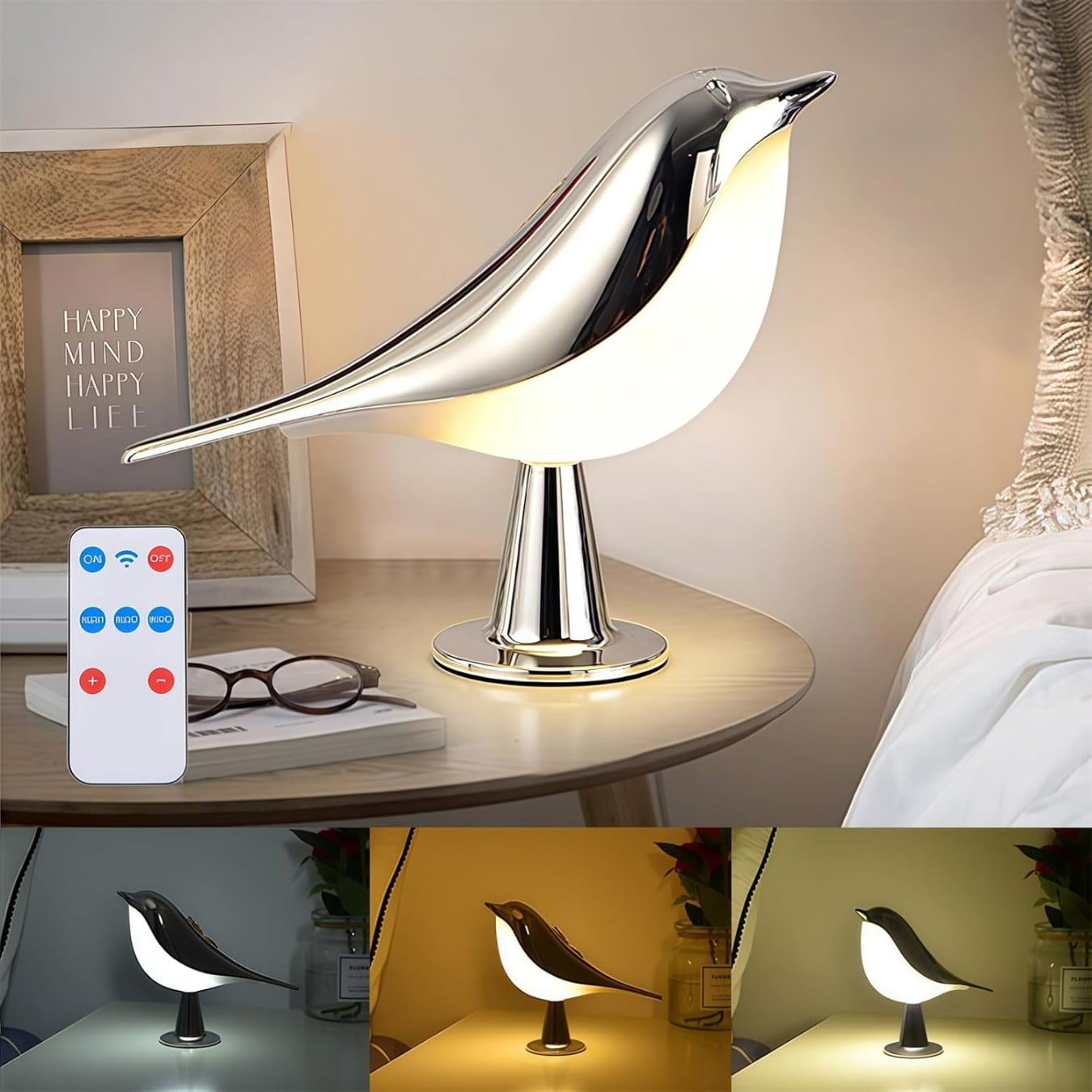 Grishay Aroma Lumibird, Small Bird Table Lamp, Sherum Aroma Lumibird ...