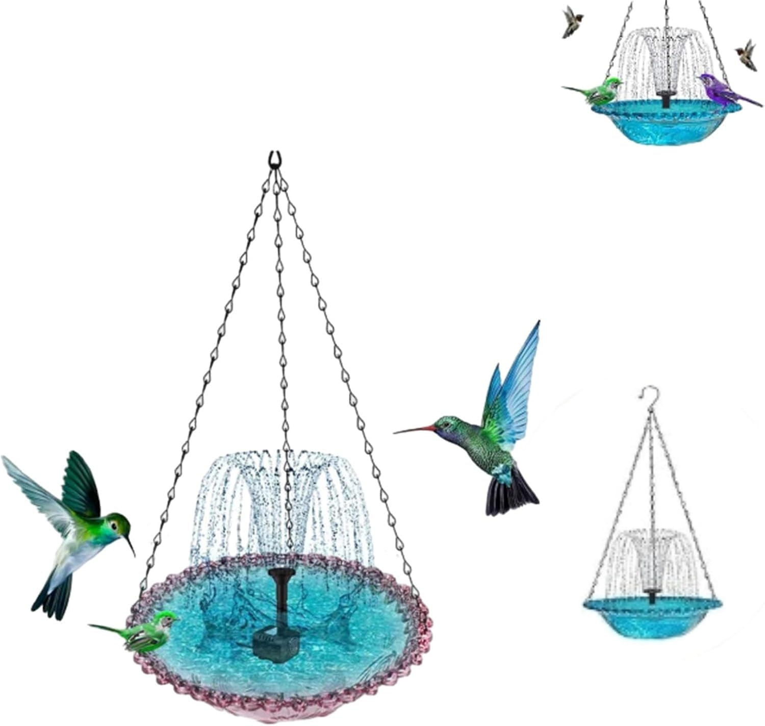 Grishay Birdbath Fountain, Solar Fountain for Bird Bath, Solar Bird ...