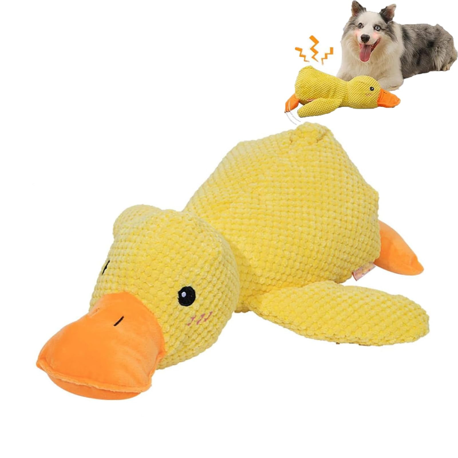 Grishay Calm Duck Dog Toy, Grisham Calm Duck Dog Toy, Yellow Calming ...