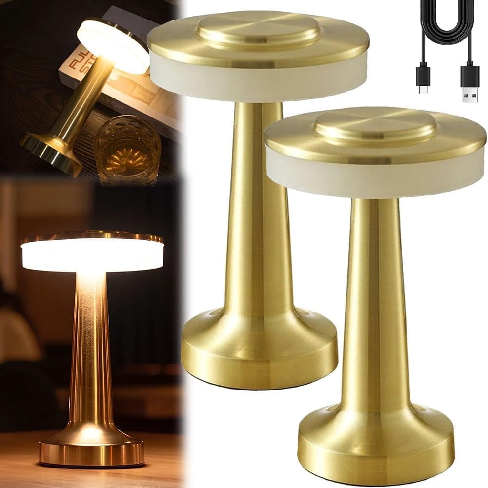 Grishay Ecolumi Portable LED Cordless Rechargeable Table Lamp, Touch ...