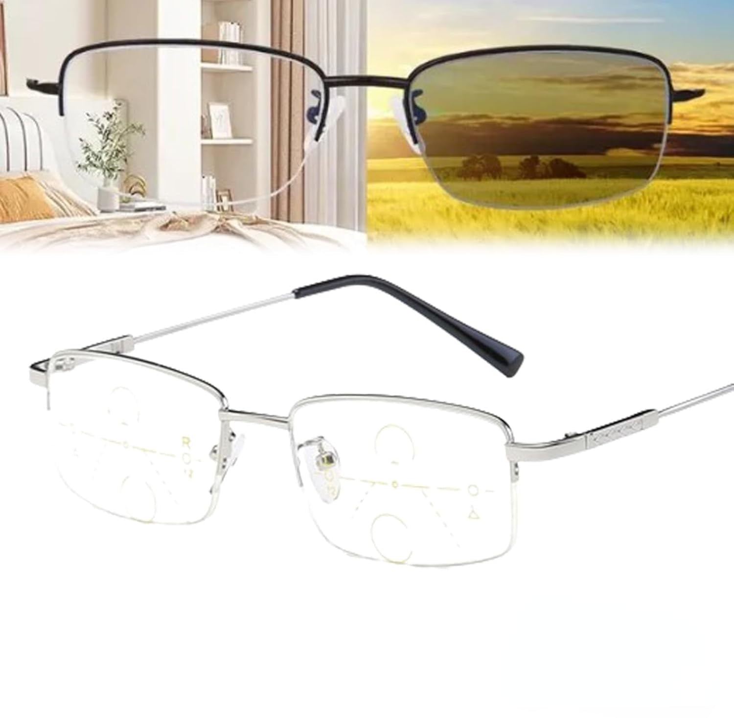 Grishay Intellireaders, Titanium Progressive Far and near Dual-Use ...