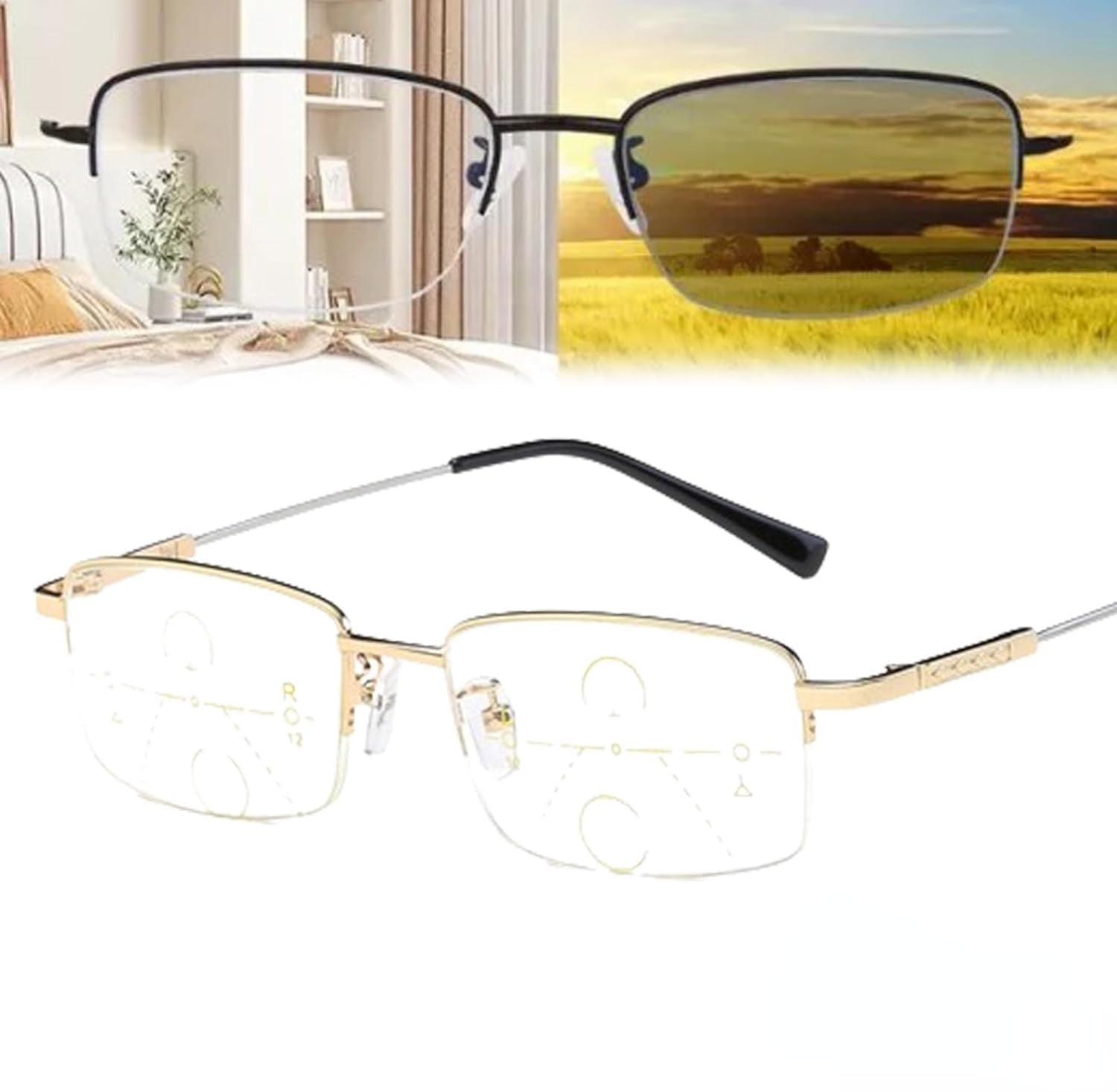 Grishay Intellireaders, Titanium Progressive Far and near Dual-Use ...