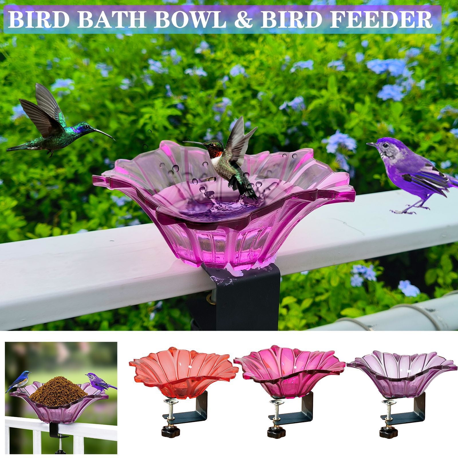 Grishay Petal Bird Joy, Grishay Petal Bird Feeder, Bath Bowl & Feeder ...