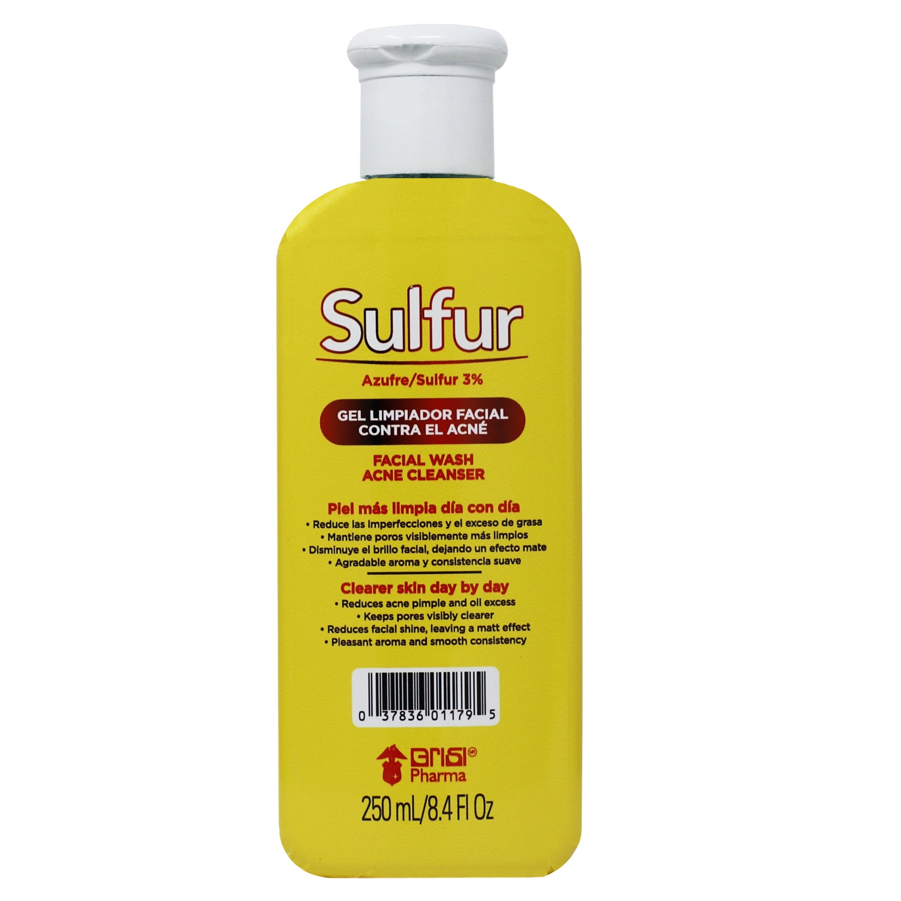 Grisi Sulfur Acne Healing Facial Soap, Reduces Oil & Pimples, All Skin ...