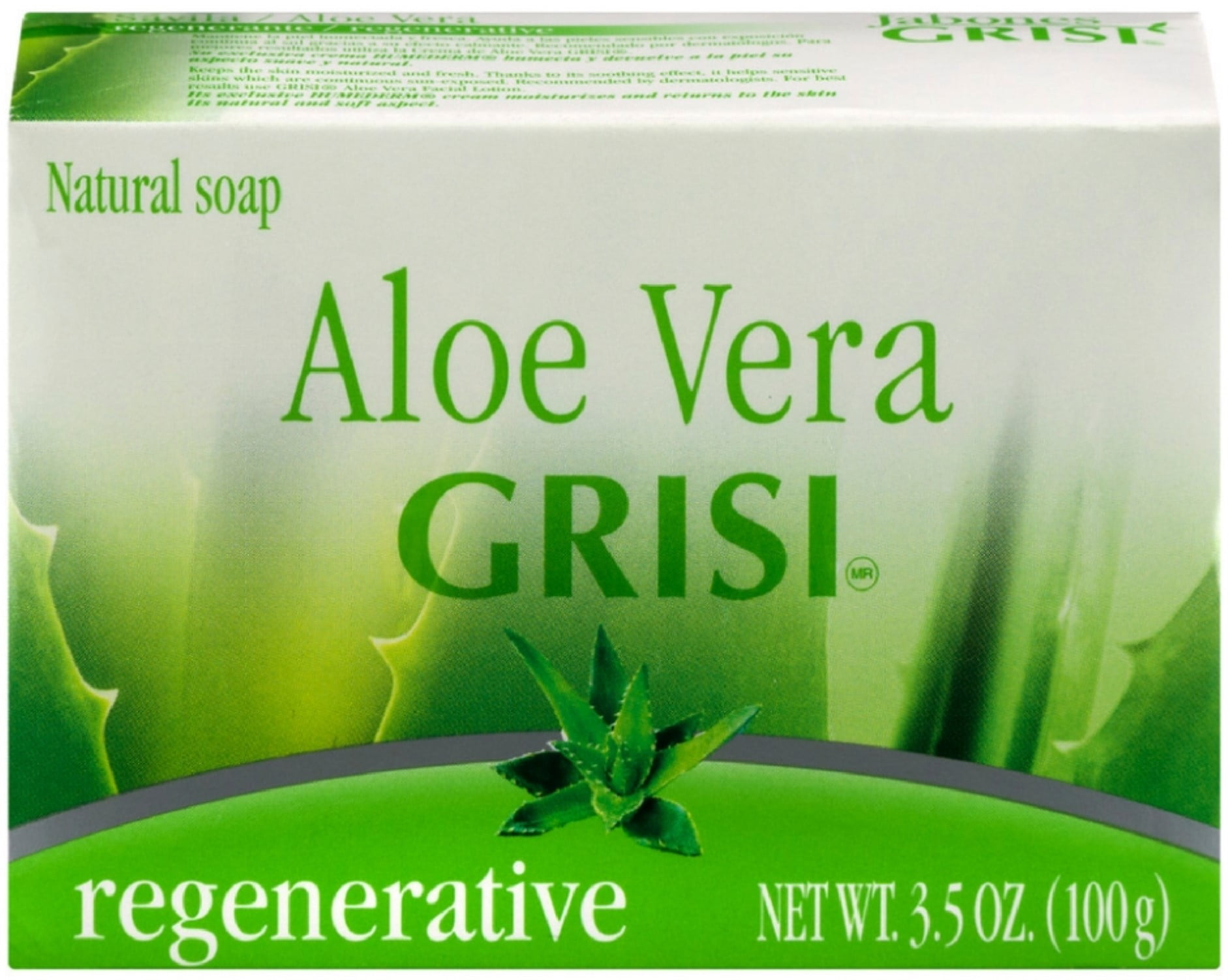 Grisi Natural Aloe Vera Soap Regenerative, 3.5 oz (Pack of 2) - Walmart.com