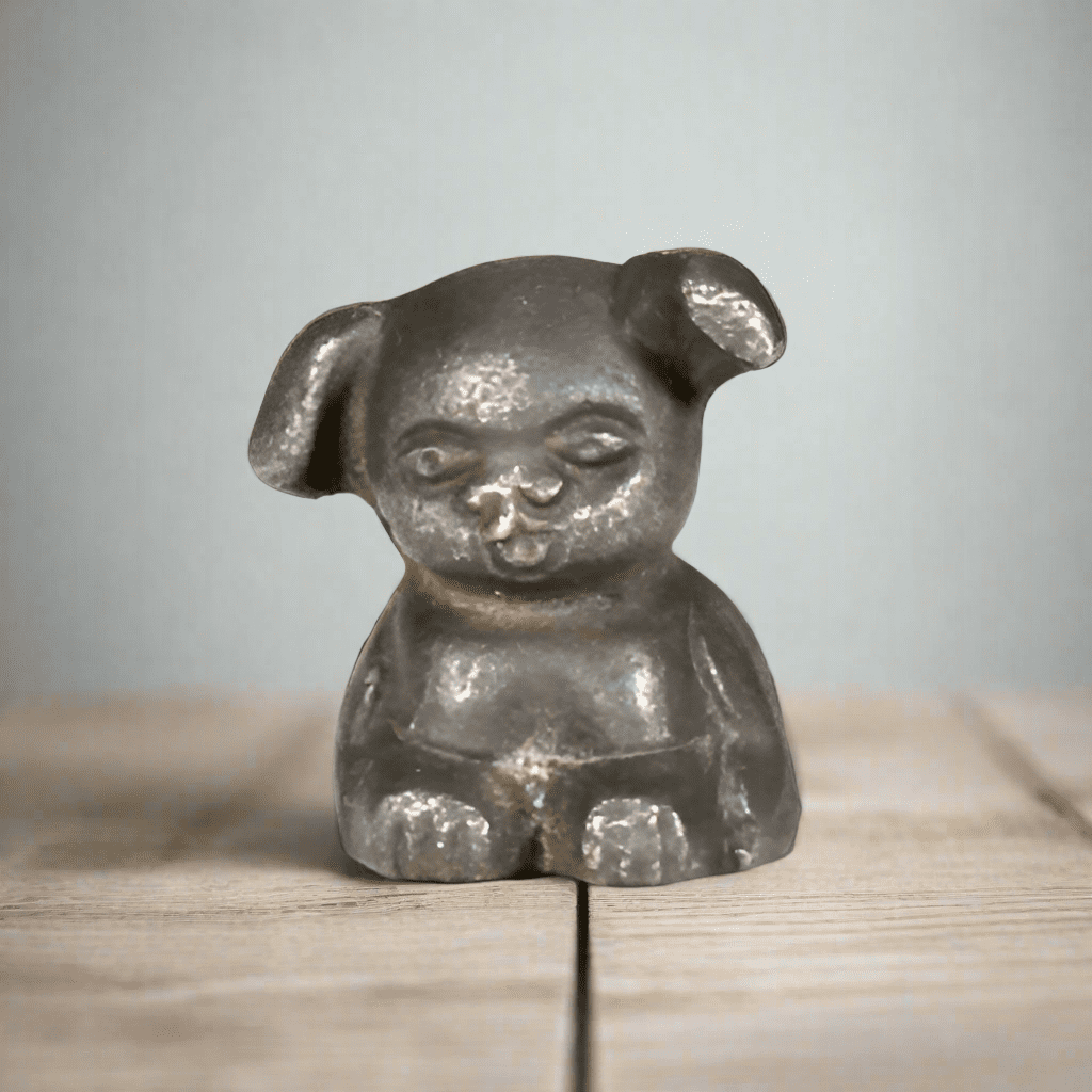 Griswold Pup Paperweight Cast Iron With Raised Letters & Antique Finish ...