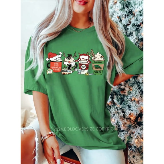 Griswold'S Family Christmas Coffee Latte Tee - Walmart.com