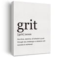 Grit Definition Print Canvas Wall Art Home Office Decor Modern ...