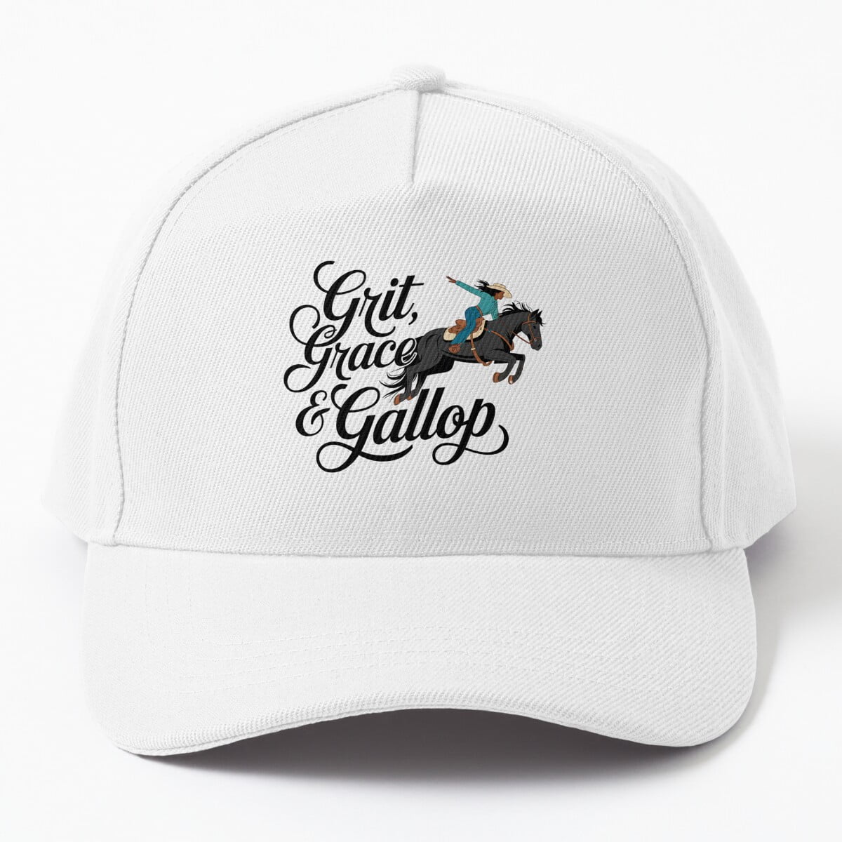 Grit, Grace And Gallop, Black Cowgirl Strength And Style Quote Baseball ...