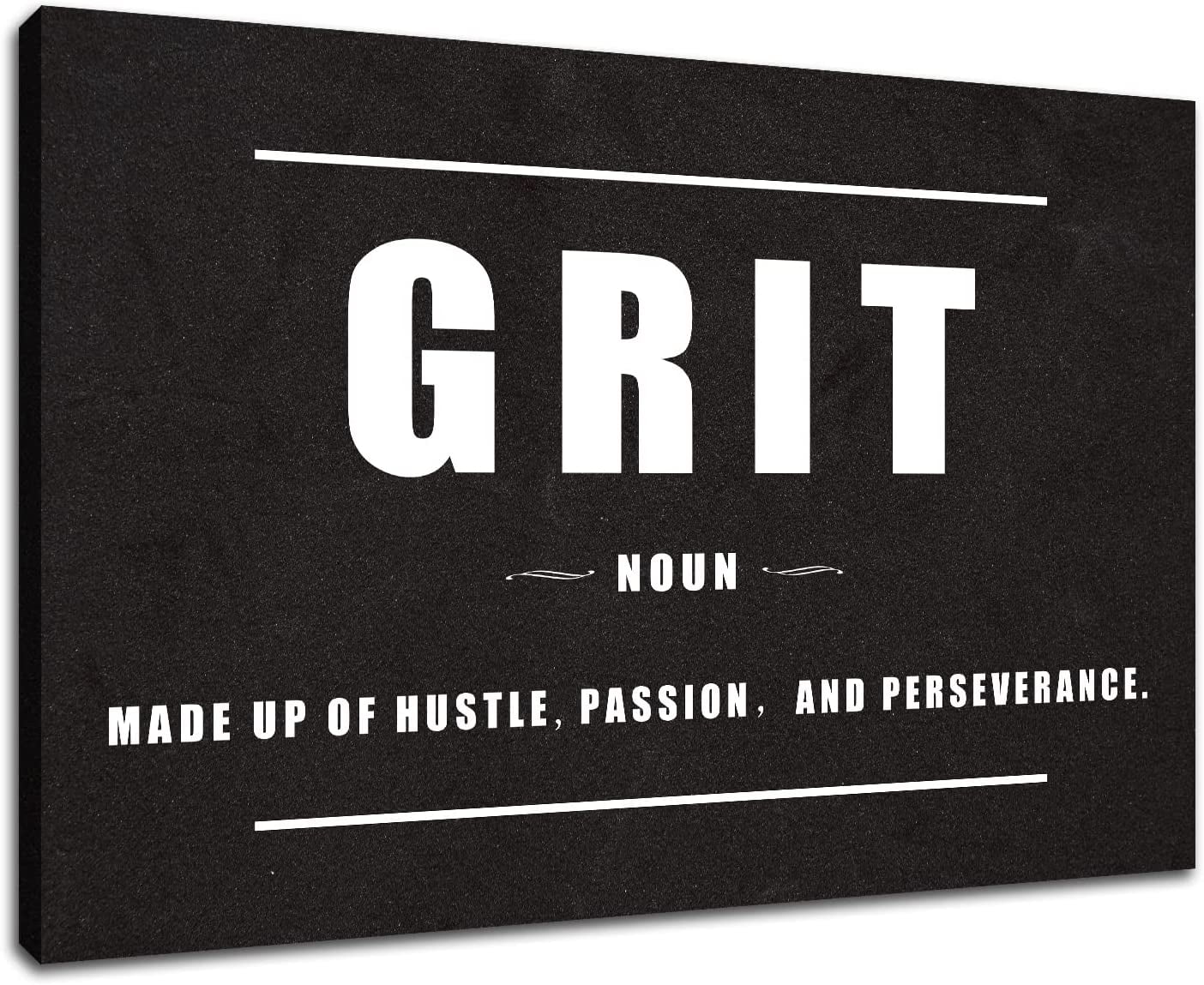 Grit Noun Motivational Canvas Wall Art Inspirational Posters Picture ...