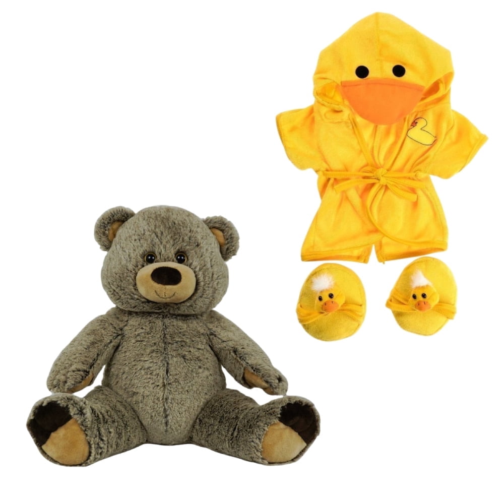 Griz the Grizzly Bear 16 inch Plush Gear Stuffed Toy with Duck Robe ...