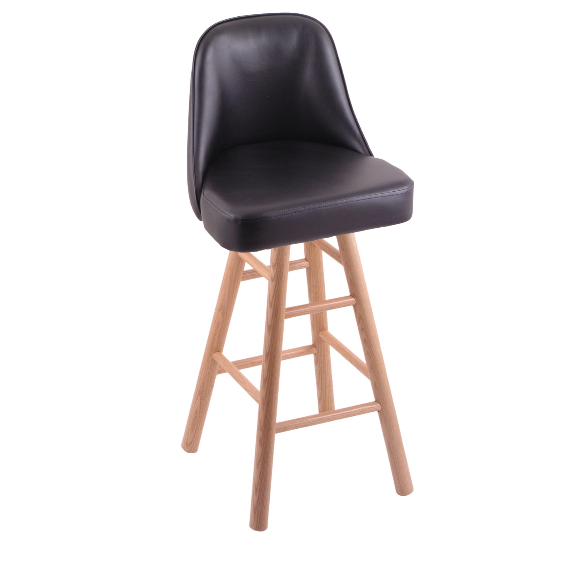 Grizzly 36" Swivel Extra Tall Bar Stool with Smooth Oak Legs, Natural ...
