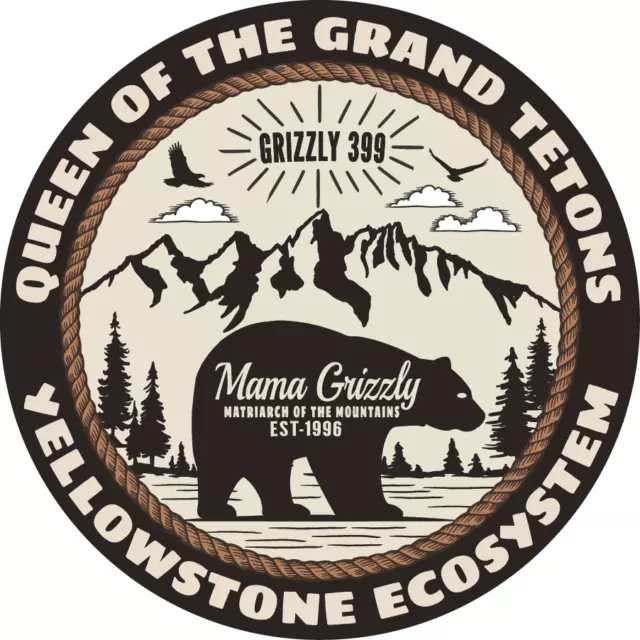 Grizzly Bear 399 Queen Grand Tetons Yellowstone Decal Sticker Car ...
