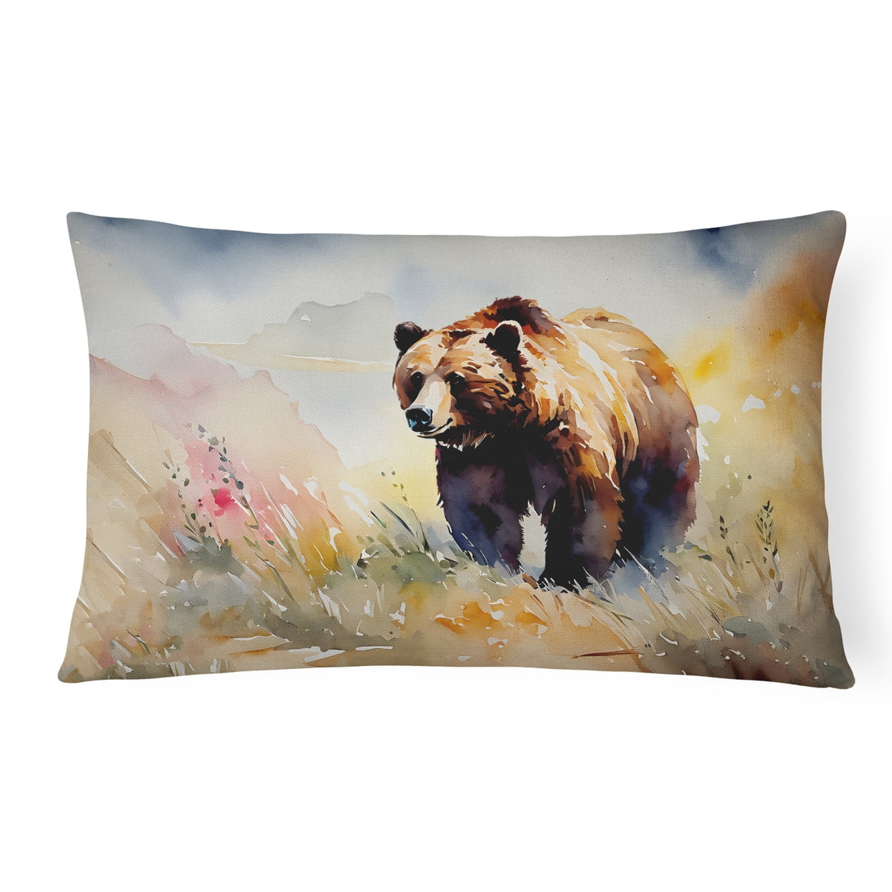 Grizzly Bear Throw Pillow 12 in x 16 in - Walmart.com