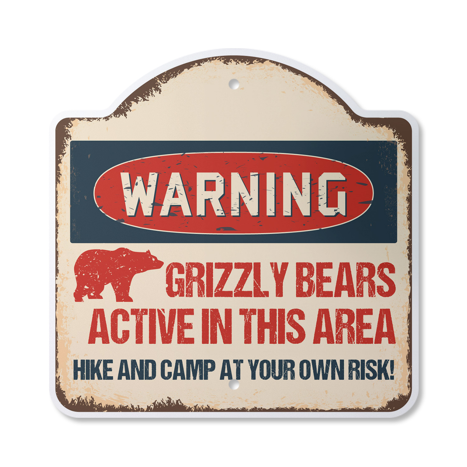 Grizzly Bears Active In This Area 14" X 14" Sign | Indoor/Outdoor ...