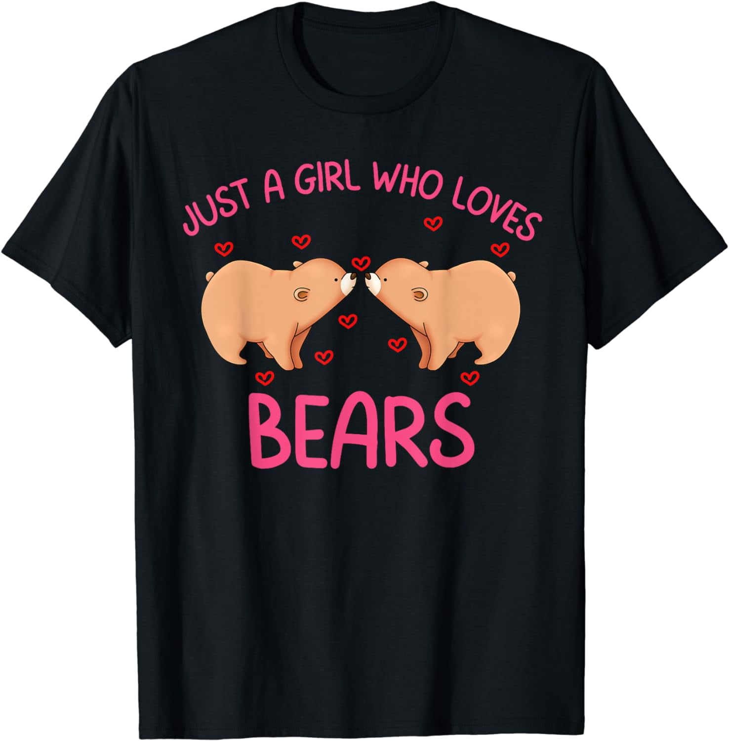 Grizzly Brown Bear Girls Kids Just A Girl Who Loves Bears T-Shirt ...