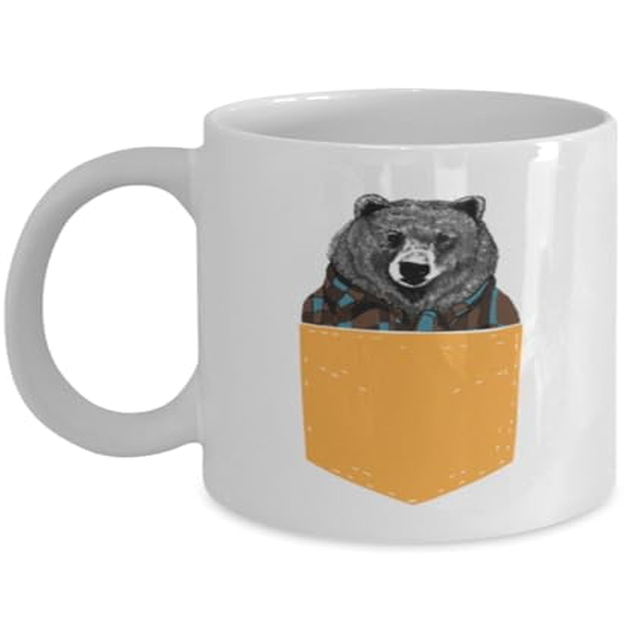Grizzly Bear Design - Nature Lover - 11 oz Ceramic Coffee Mug - Walmart.com