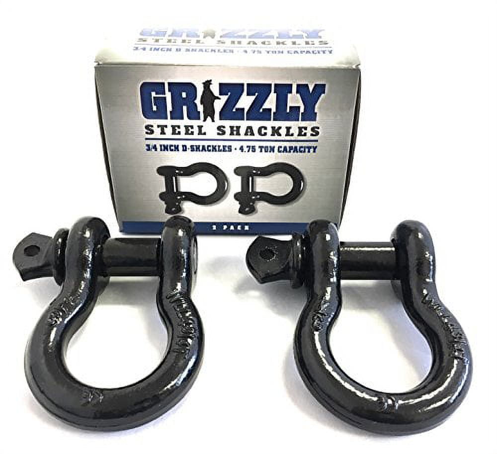 Grizzly D Ring Shackles (2 Pack) 3/4 INCH â€“ Heavy Duty Forged Steel ...