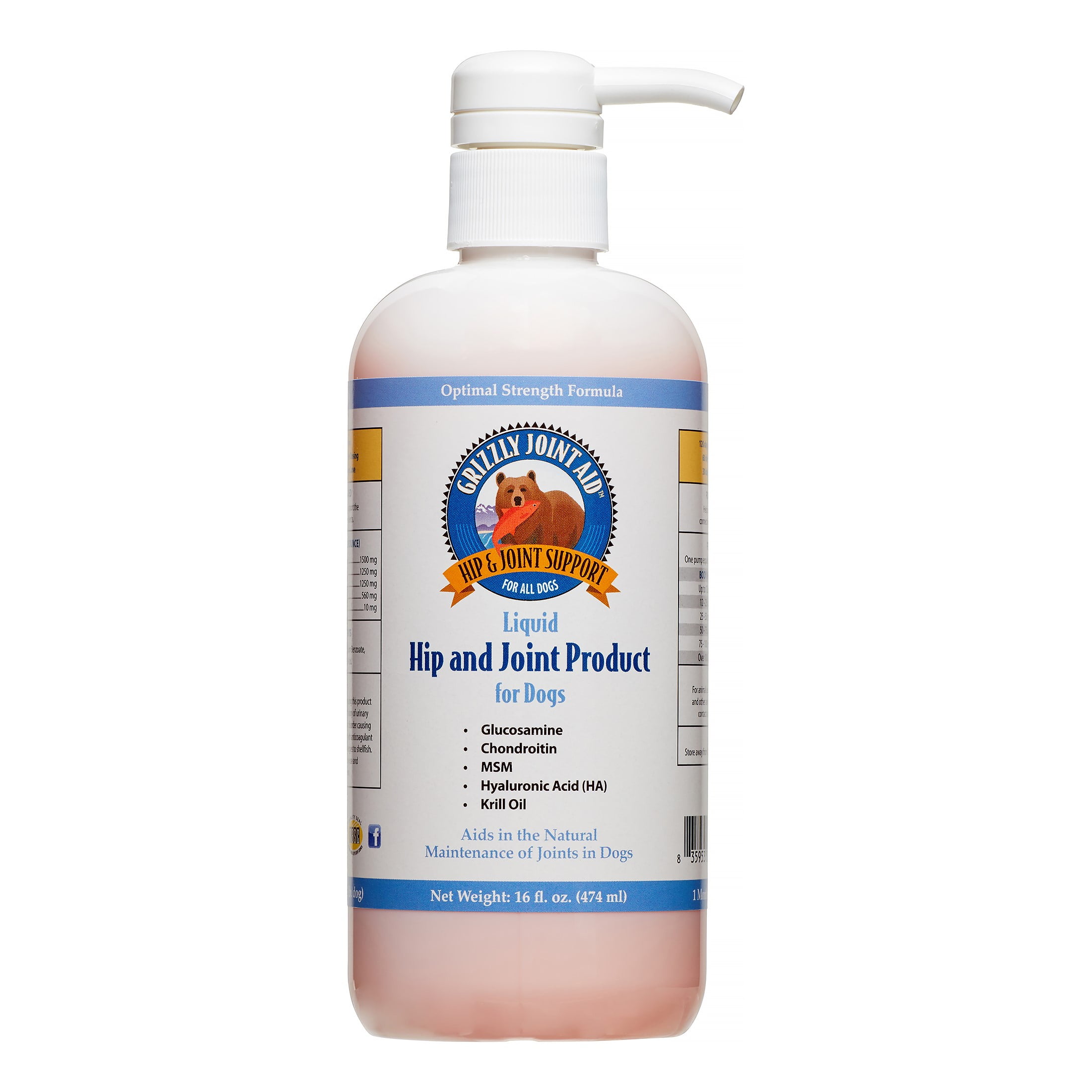Grizzly Joint Aid for Dogs Liquid 16oz - Walmart.com