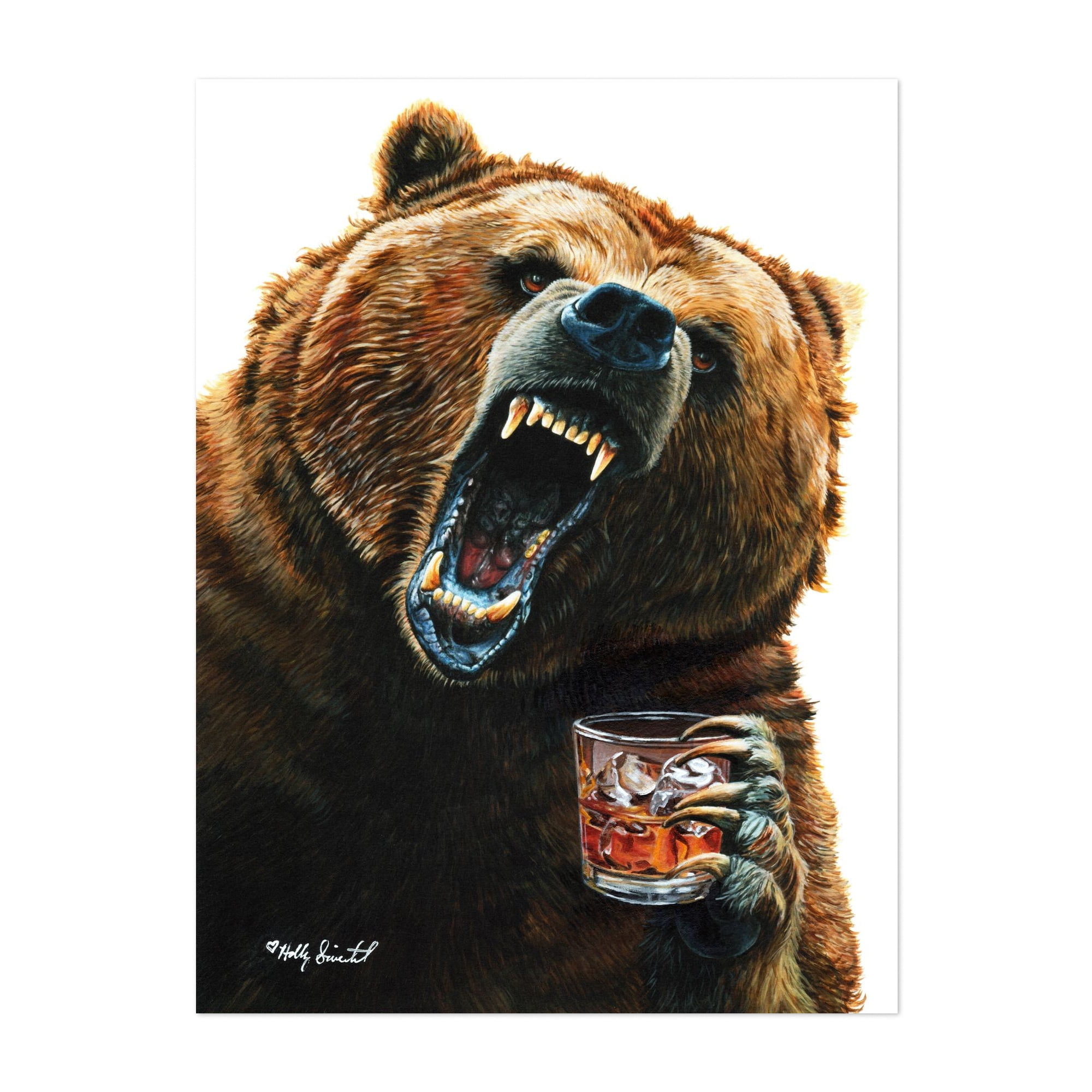 Grizzly Nights - Photography Humor Pop Art Surrealism Animal Modern Art Fantasy Unframed Wall ...