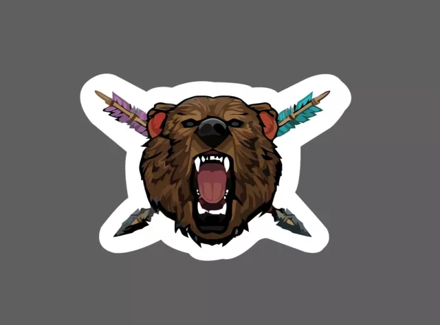 Grizzly Sticker Arrows Forest Waterproof Sticker Phone Decal Water ...