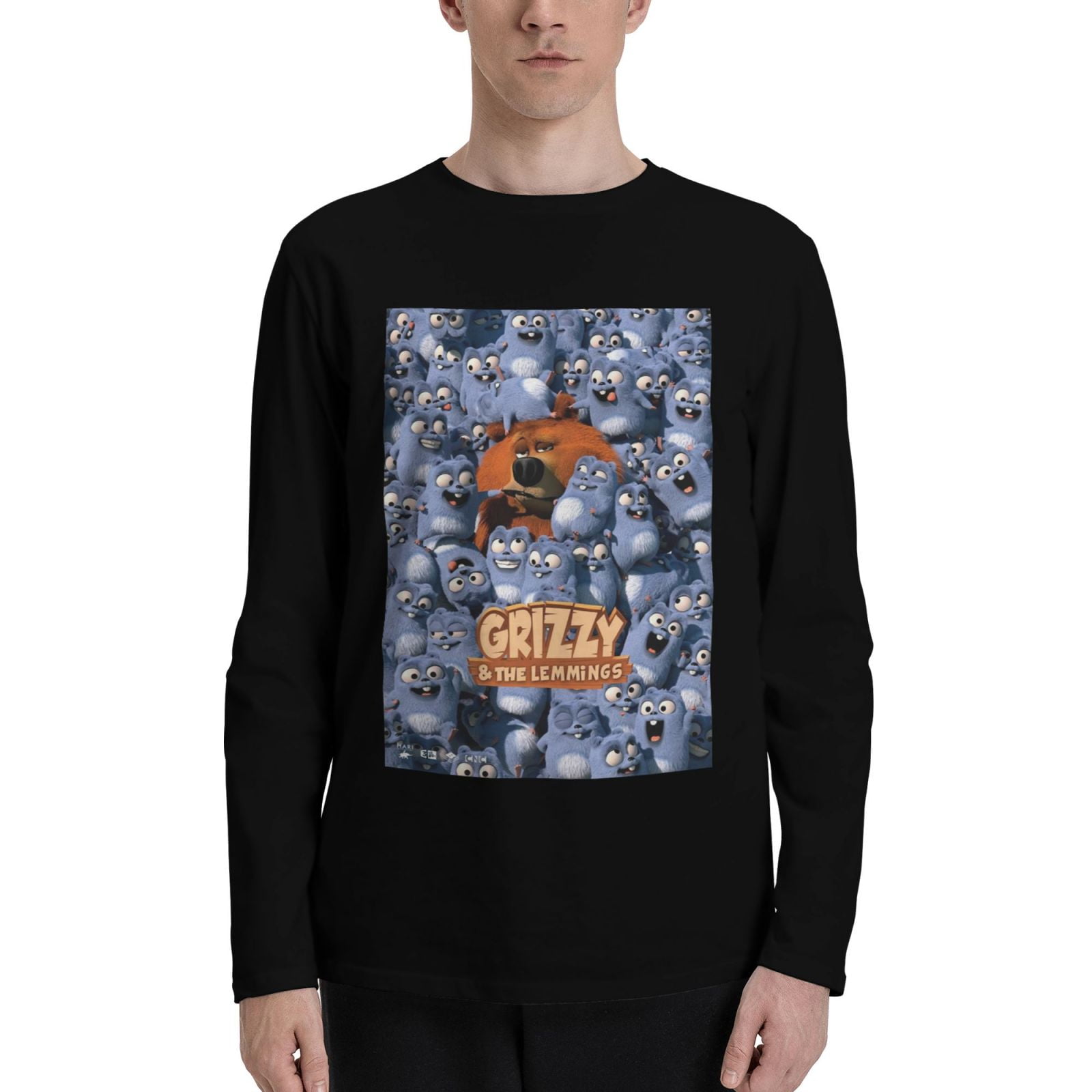 Grizzly and The Lemmings Mens Long Sleeve Shirts Crew Neck Sweatshirts ...