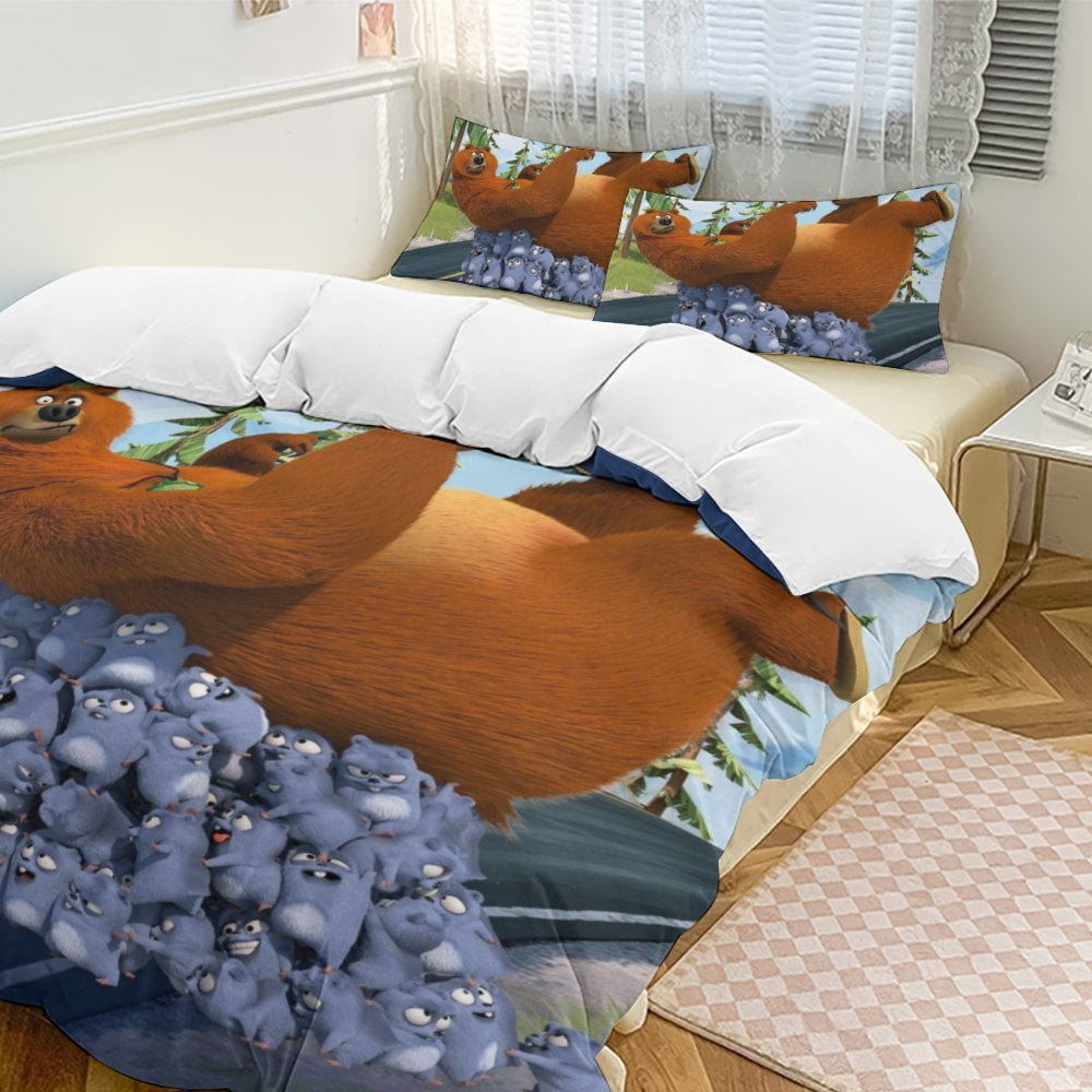 Grizzy And The Lemmings 3-Piece Bedding Set Soft Warm And Comfortable ...