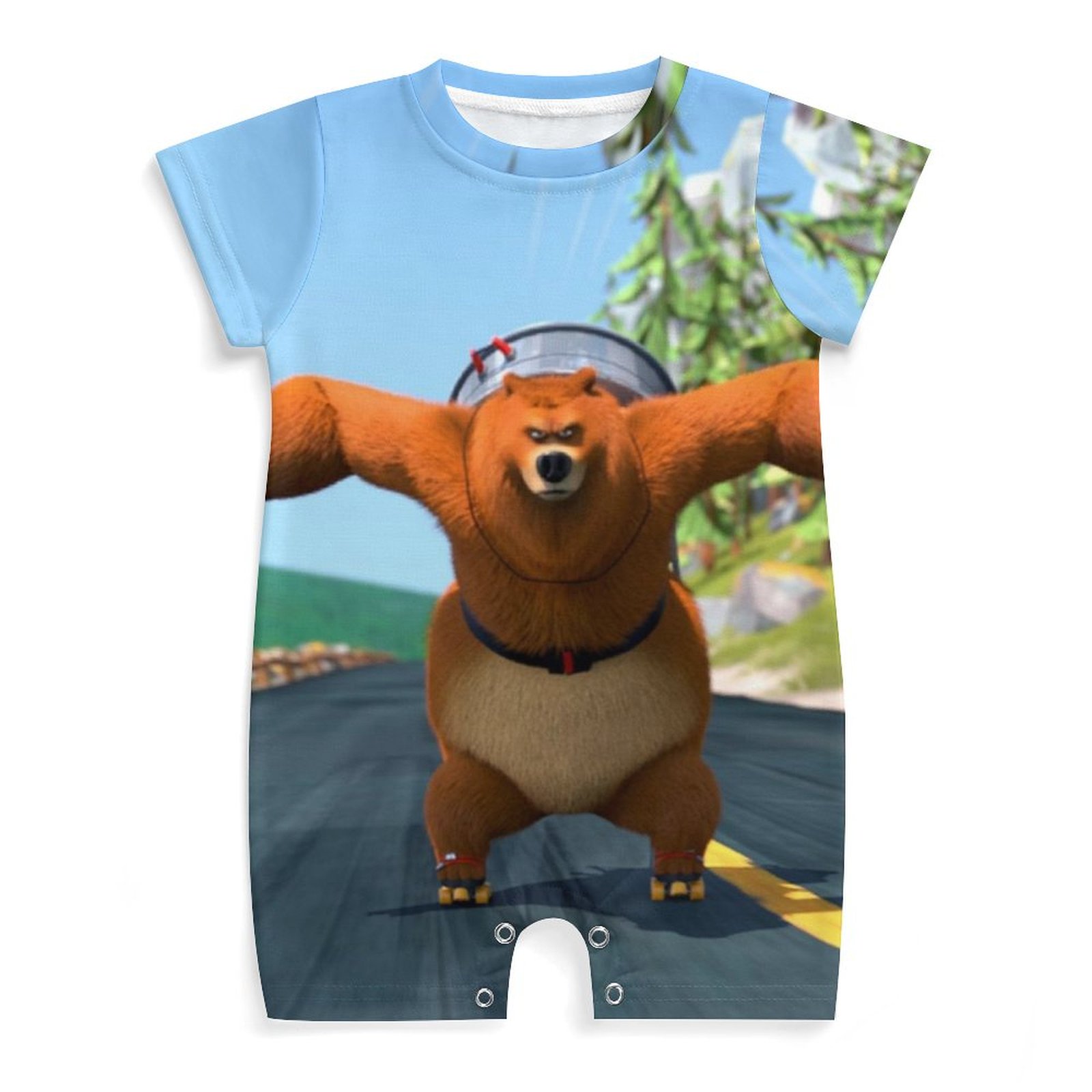 Grizzy And The Lemmings Baby Boys Girls Rompers Short Sleeve One Piece ...