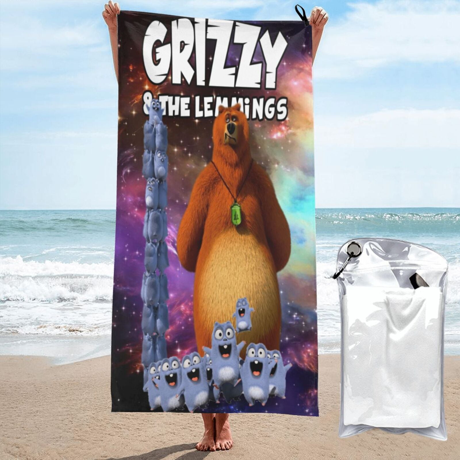 Grizzy and the Lemming Beach Towels Bathroom Towel Lightweight ...