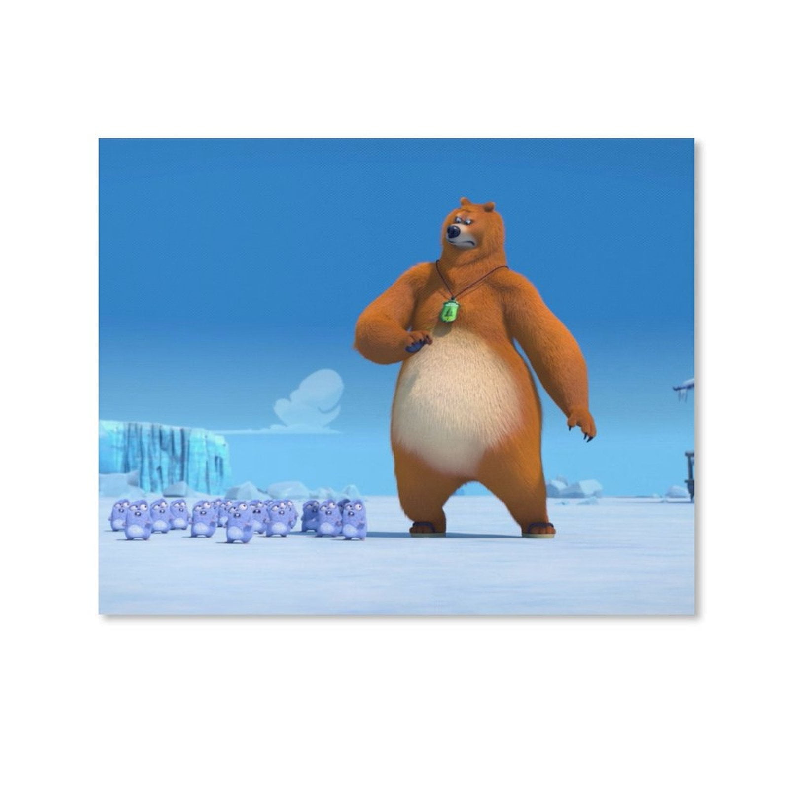 Grizzy And The Lemmings Bear Decorative Painting Canvas Wall Poster Art ...