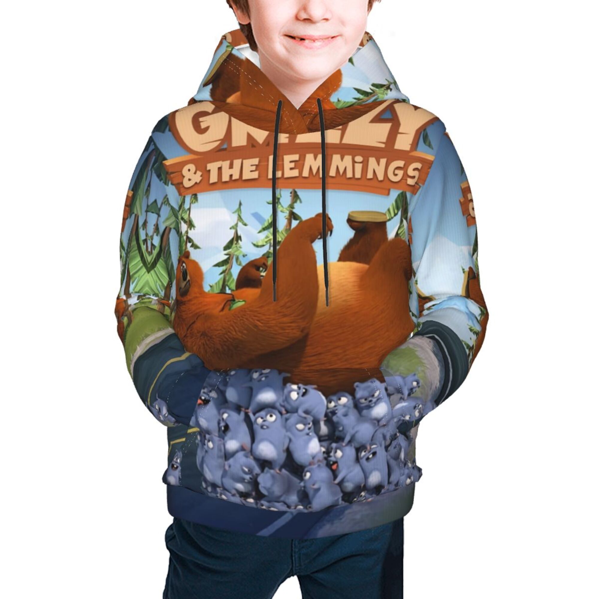 Grizzy And The Lemmings Boys Girls Hoodies Fashion Graphic Hooded ...