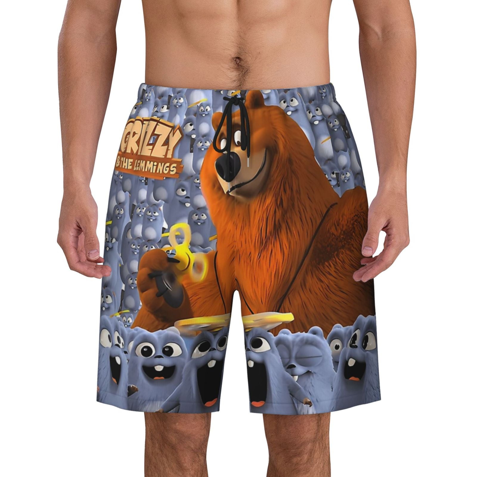 Grizzy And The Lemmings Boys Swim Trunks Quick Dry Swim Shorts Kids ...