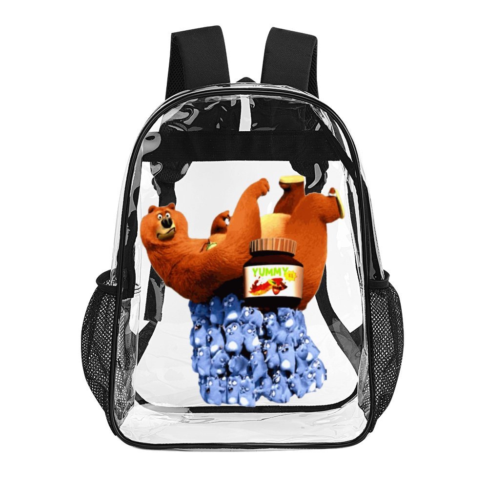 Grizzy And The Lemmings Clear Backpack Front Printed Transparent Bag ...